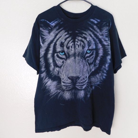Liquid Blue | Shirts | Liquid Blue White Tiger Tee Shirt Adult L 998 ...